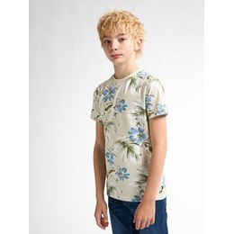 PETROL INDUSTRIES T-Shirt mit Allover-Muster Fisherway in Weiß | Gr.: 152