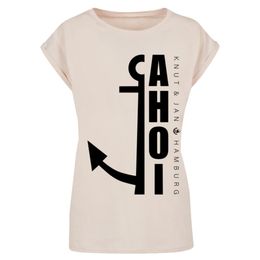 F4NT4STIC T-Shirt Ahoi Anker Knut & Jan Hamburg in Whitesand | Gr.: L