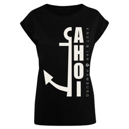 F4NT4STIC T-Shirt Ahoi Anker Knut & Jan Hamburg in schwarz | Gr.: 5XL