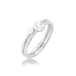 Elli Ring 925 Sterling Silber Kreis, Ring Set in Silber | Gr.: 56