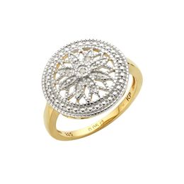 Diamonds by Ellen K. 925/- Sterling Silber in gelb | Gr.: 56