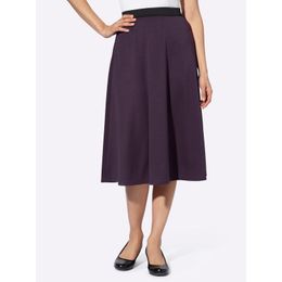 WITT Damen Jerseyrock mit Kontrastbund, bordeaux + aubergine, Größe 48