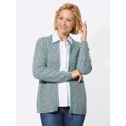 WITT Damen Strickjacke in Melange-Qualit&auml;t, ozean-meliert, Gr&ouml;&szlig;e 40