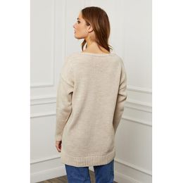 Plume Pullover "Azel" in Beige - 84% | Gr&ouml;&szlig;e S | Damen-pullover-cardigans