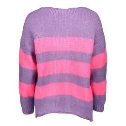 miss goodlife Pullover "Stripes" in Lila/ Pink - 84% | Größe L | Damen-pullover-cardigans