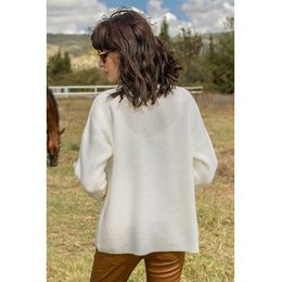 Milan Kiss Pullover in Creme - 76% | Gr&ouml;&szlig;e L | Damen-pullover-cardigans