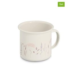 zeller 2er-Set: Tassen "Flowers" in Creme - 320 ml - 14% | Gedeckter-tisch