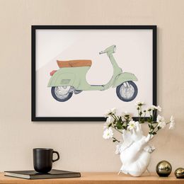 Bilderwelten Bild mit Rahmen Vintage Vespa