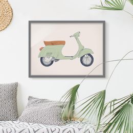 Bilderwelten Bild mit Rahmen Vintage Vespa