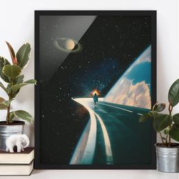 Bilderwelten Bild mit Rahmen Retro Collage - Bestimmung