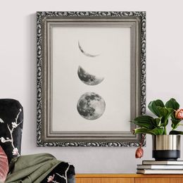 Bilderwelten Leinwandbild mit Barockrahmen Drei Monde