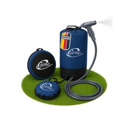 Coemo Tragbare Campingdusche mit Pumpe - 11L Solardusche in Blau | Gr.: onesize