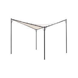 Beliani Garten-Pergola AVENTINE in Beige/Schwarz - (W) 300 x (H) 260 x (L) 300 cm | Gr.: onesize