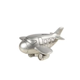 AMBIENTE HAUS Spardose - Flugzug in Antiksilber | Gr.: onesize