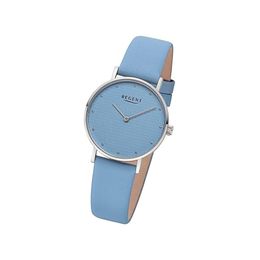 Regent Uhren Armbanduhr Regent Lederarmband blau extra groß (ca. 32mm) | Gr.: onesize