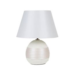 Beliani Tischleuchten SADO in Beige/Weiß - (W) 28 x (H) 37 x (L) 28 cm | Gr.: onesize