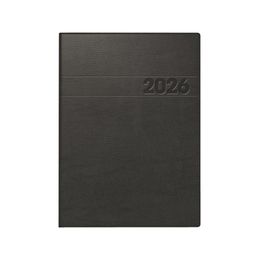 Brunnen Buchkalender 796 A5 1 Woche/2 Seiten Kunststoff schwarz 2026 | Gr.: onesize
