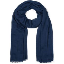 styleBREAKER Schal mit Fransen in Dunkelblau | Gr.: onesize