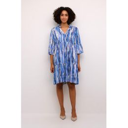 Kaffe Kleid KAarina A-shape in Blue Abstract Print | Gr.: 34