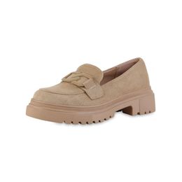 VAN HILL Plateauschuhe Chloe in Khaki | Gr.: 38