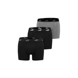 Boxershorts Puma BW MEN PROMO ELEMENTS SOLID BOXER 3P in Black/Grey Combo | Gr.: S