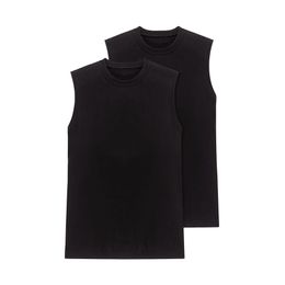 Schiesser Unterhemd / Tanktop Essentials in Schwarz | Gr.: XXL
