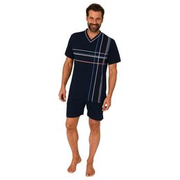 Normann kurzarm Schlafanzug Shorty Pyjama - 80482 in navy | Gr.: 46