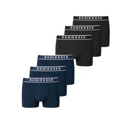 Schiesser Retro Boxer 95/5 Organic Cotton in schwarz-navy | Gr.: XL