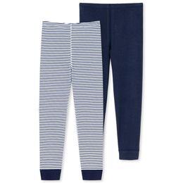 Schiesser Lange Unterhose 955 Multi in dunkelblau, weiss | Gr.: 98