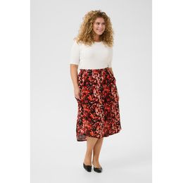 Kaffe curve Rock KCisma A-shape in Grenadine Leopard Print | Gr.: 52