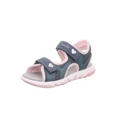 Superfit Leder-Sandalen "Pebbles" in Dunkelblau/ Rosa | Gr.: 34