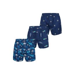 Happy Shorts 3er-Set: Boxershorts in Dunkelblau | Gr.: XL