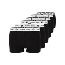 Stark Soul&reg; Stark Soul Boxershorts 6'er Pack - Hipster Shorts in schwarz-weiss | Gr.: M