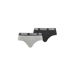 Boxershorts Puma BASIC BRIEF 2P in 691 - dark grey melange / black | Gr.: M