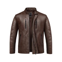 Amaci&Sons Amaci&Sons Lederjacke EUCLID in Braun | Gr.: XL