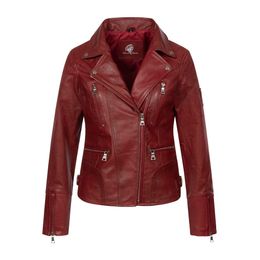 Rock Creek Lederjacke in Rot | Gr.: XS