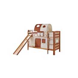 Ticaa Etagenbett mit Rutsche Lupo in Natur | Gr.: onesize