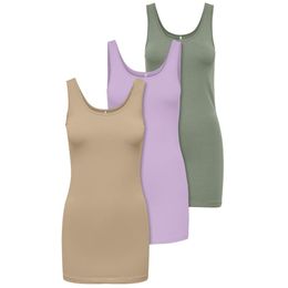 Only 3er-Set New Long Tank Top in Mix 6 | Gr.: XL