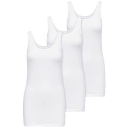 Only 3er-Set New Long Tank Top in Wei&szlig; (White) | Gr.: XS