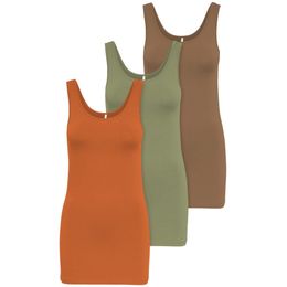 Only 3er-Set New Long Tank Top in Mix 7 | Gr.: XS
