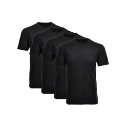 Ragman T-Shirt 4er Pack in Schwarz | Gr.: L