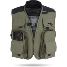 Normani Outdoor Sports Herren Anglerweste Manta in Oliv | Gr.: 3XL