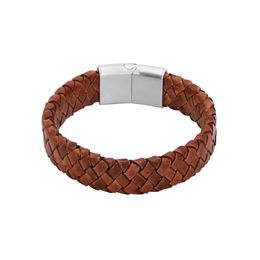 Steel_Art Leder-Armband in Cognac | Gr.: 17