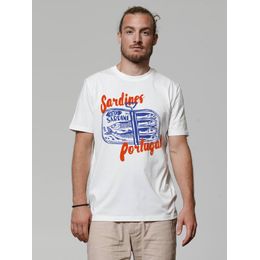 wat? Apparel T-Shirt Sardines Portugal in Off White | Gr.: 46