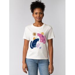 wat? Apparel T-Shirt Love and flex in Off White | Gr.: 34