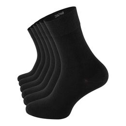 Clark Crown Baumwoll-Socken 6 Paar Edel & Modern in Schwarz | Gr.: 43-46