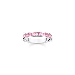 Thomas Sabo Ring Pinke Steine Pav&eacute; in silber, pink | Gr.: 58