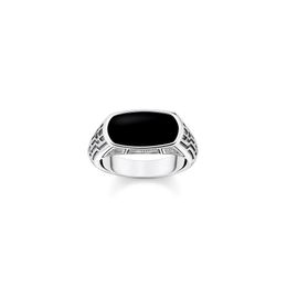 Thomas Sabo Ring Lebensweg Schwarz in silber, schwarz | Gr.: 62