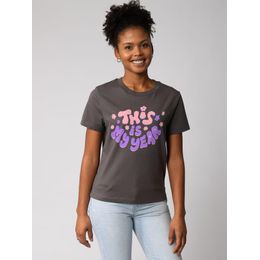 wat? Apparel T-Shirt This is my year in Grau | Gr.: 40