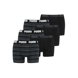 Puma Boxershorts HERITAGE STRIPE BOXER 6er Pack in 200 - black | Gr.: M